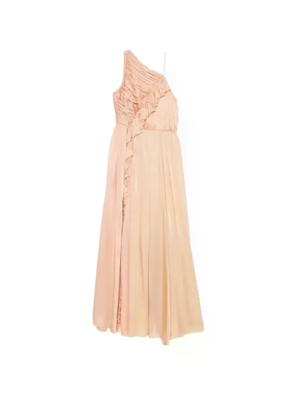 Ulla Johnson Aisha Ruffled One-shoulder Maxi Dress - Neutrals