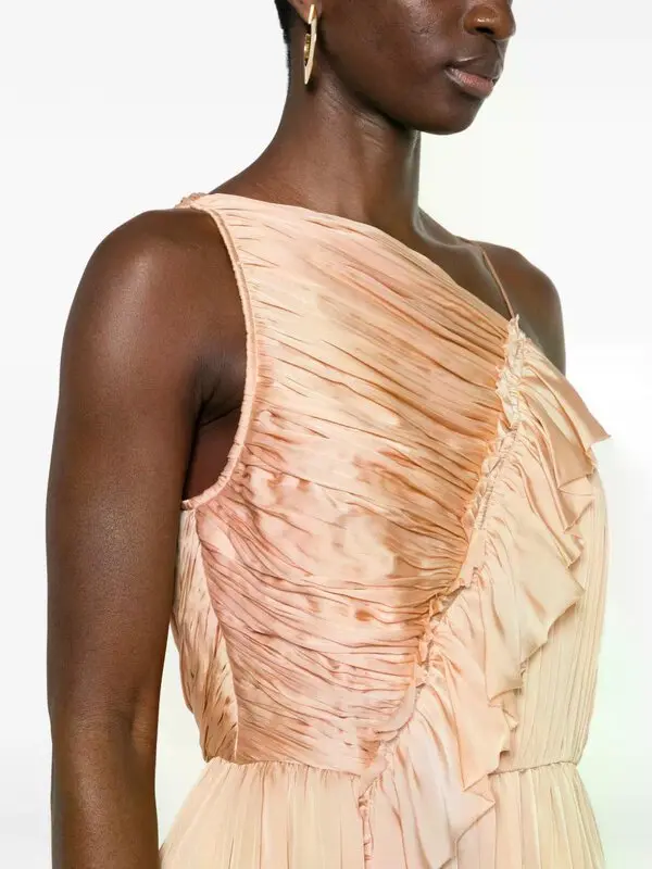 Ulla Johnson Aisha Ruffled One-shoulder Maxi Dress - Neutrals