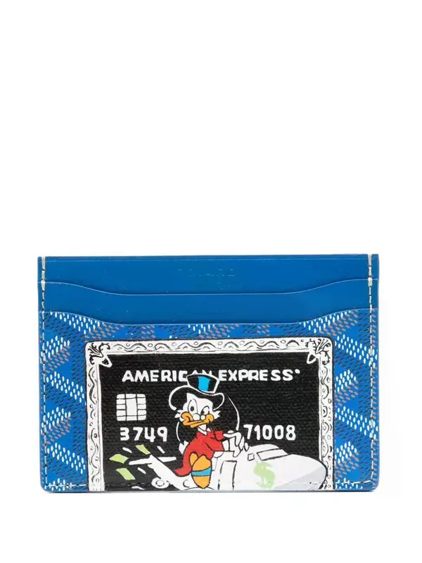 Goyard Pre-owned Scrooge Mcduck-print Saint Sulpice Card Holder - Multicolour