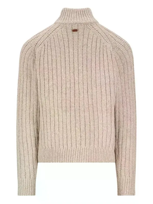 TOD'S Zip-up Ribbed Cardigan