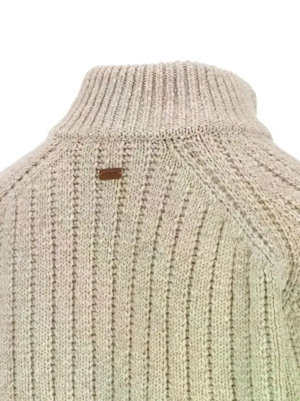 TOD'S Zip-up Ribbed Cardigan