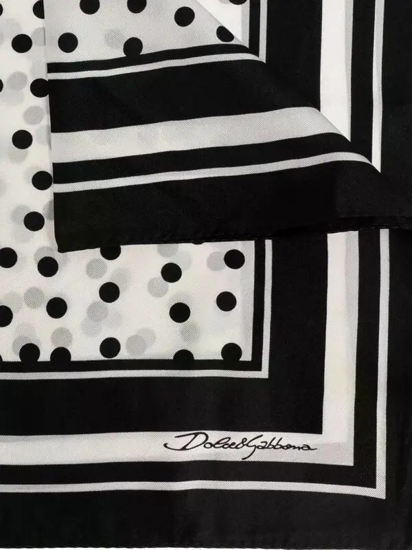 Dolce & Gabbana Polka-dot Silk Scarf