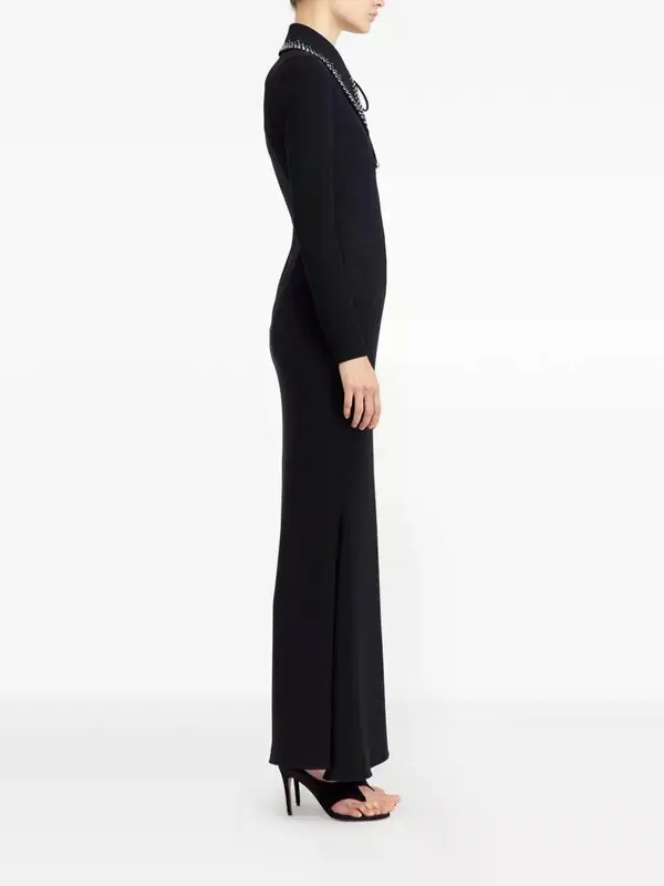 16Arlington Elis Embellished Collared Maxi Dress