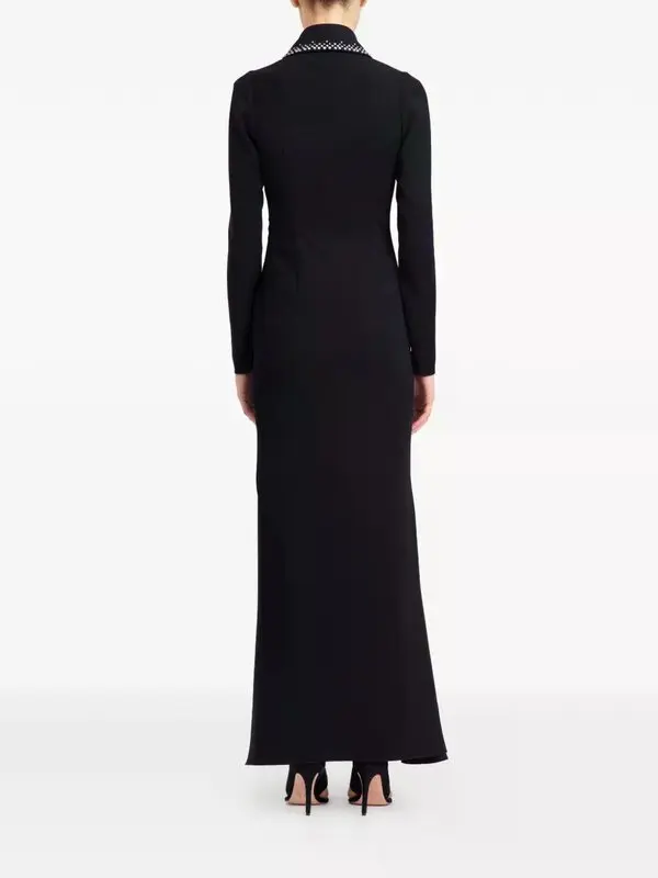 16Arlington Elis Embellished Collared Maxi Dress