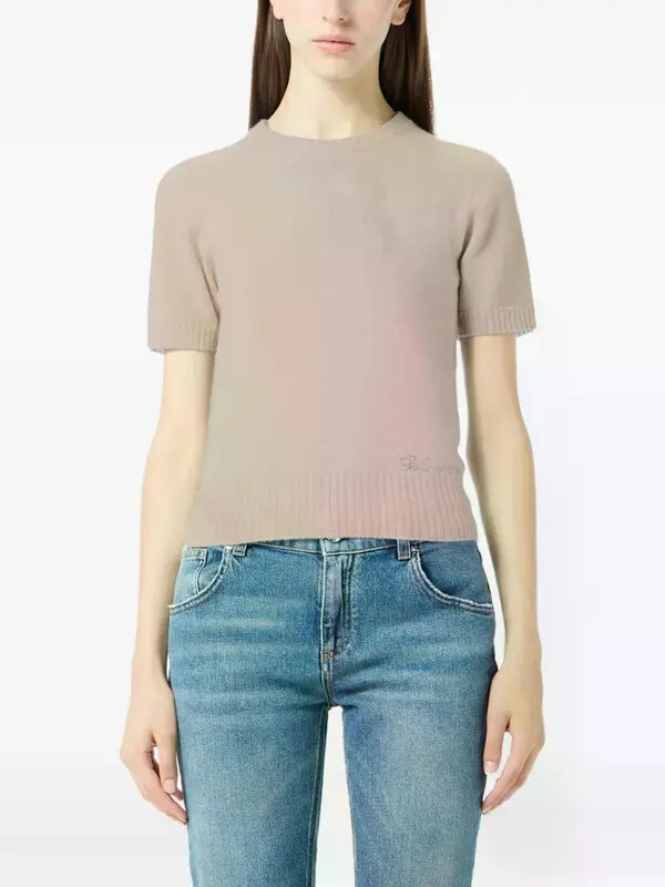 Blumarine Short-sleeve Top - Neutrals