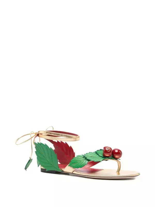 Valentino Garavani Cherry Leaf Sandals