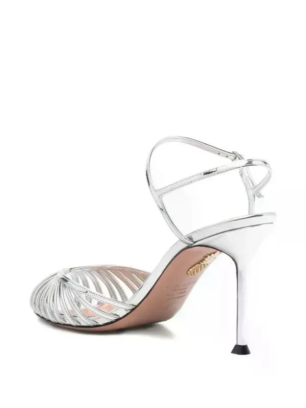 AQUAZZURA Hold Me Heeled Sandals - Silver