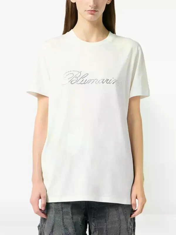 Blumarine Logo-embroidered Jersey T-shirt