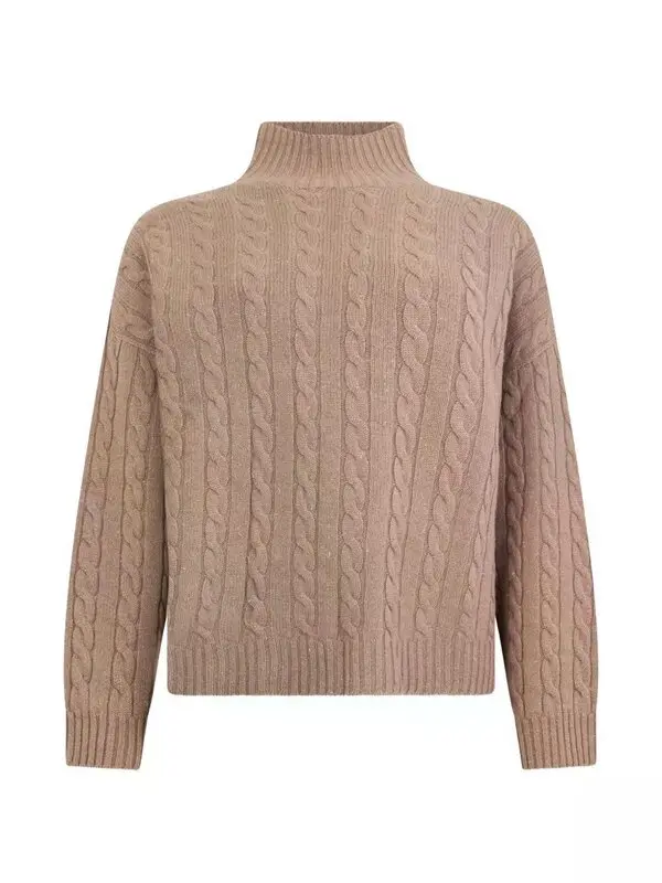 Peserico High-collar Ribbed Sweater - Neutrals