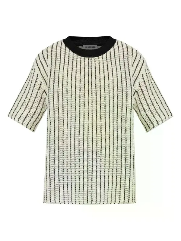 JIL SANDER Striped Crew-neck T-shirt - Neutrals