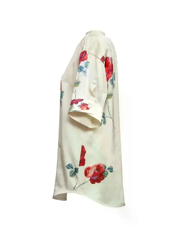 N°21 Floral-print Short-sleeve Blouse