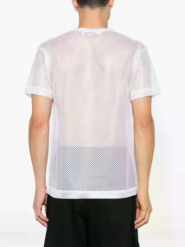 Play Comme Des Garcon Heart Patch Mesh T-shirt - White
