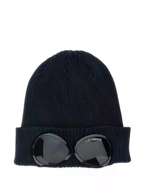 C.P. COMPANY Goggle Knit Beanie - Blue