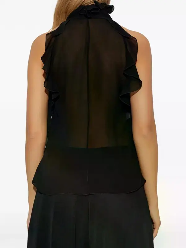 Alexander McQueen Ruffled Top - Black