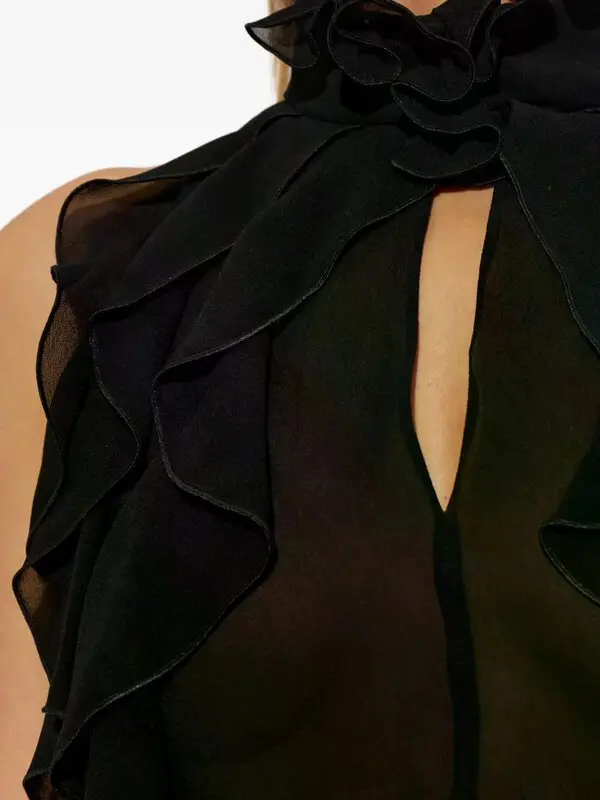Alexander McQueen Ruffled Top - Black