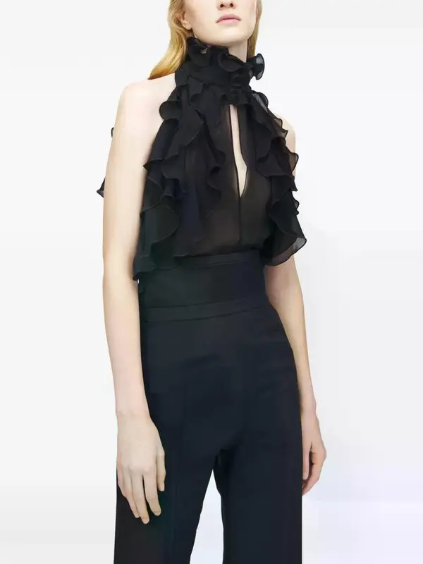 Alexander McQueen Ruffled Top - Black