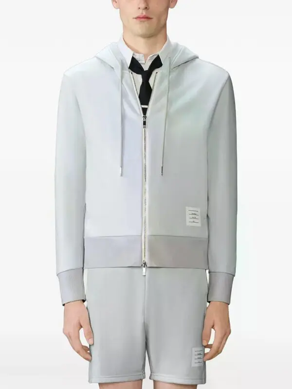 Thom Browne Zip-up Hoodie - Grey