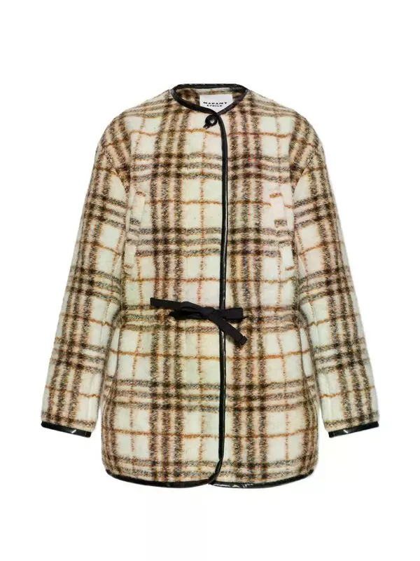 MARANT ETOILE Checked Tie Coat