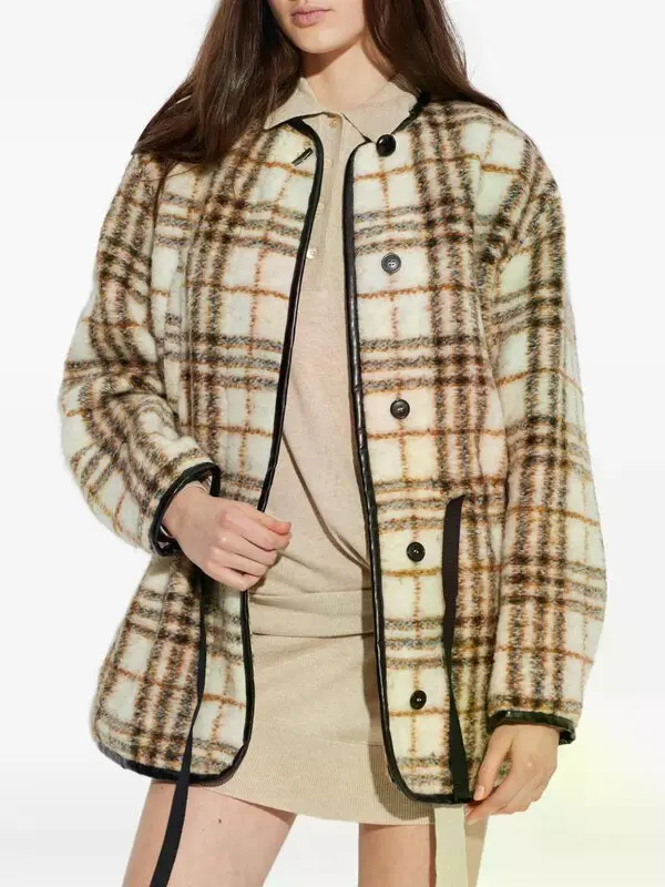 MARANT ETOILE Checked Tie Coat