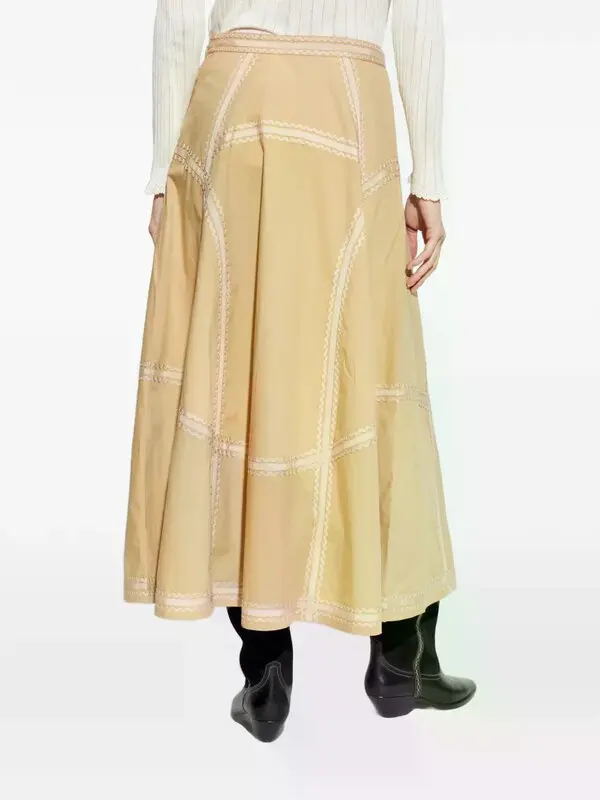 Ulla Johnson Norah Panelled Midi Skirt - Neutrals
