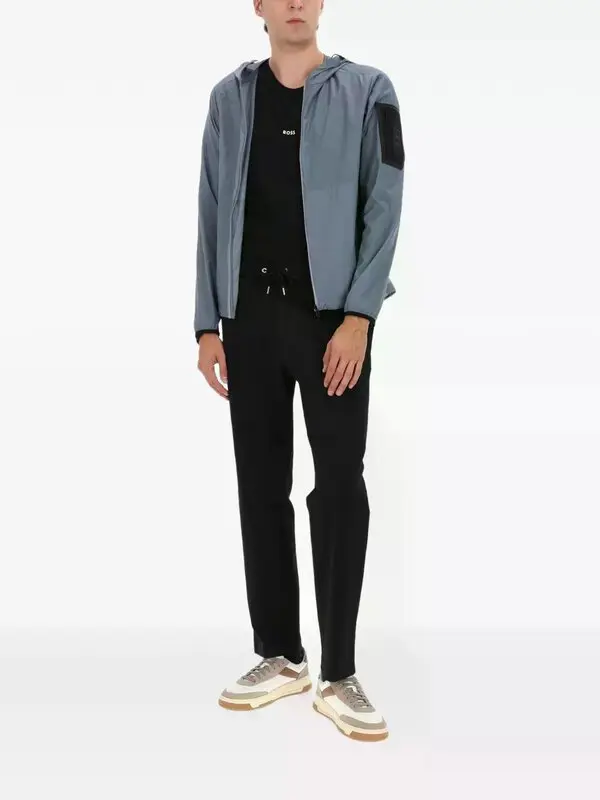 BOSS Zip Hooded Jacket - Grey