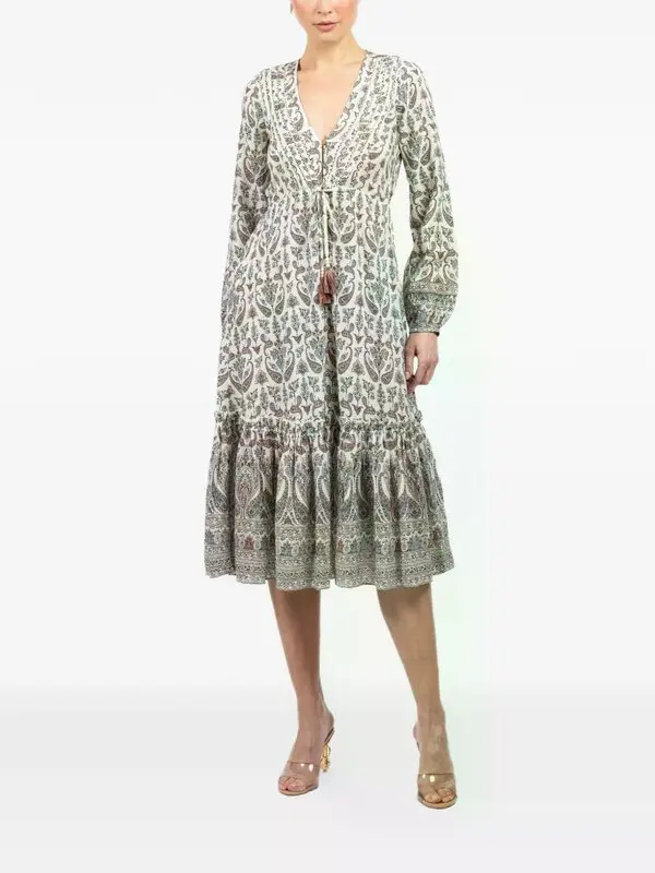 Veronica Beard Vani Tiered Paisley-print Midi Dress