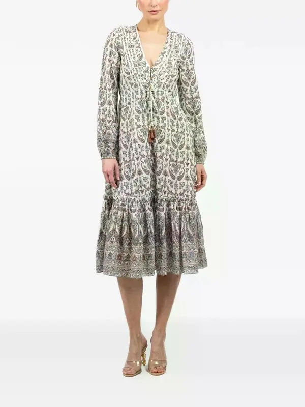 Veronica Beard Vani Tiered Paisley-print Midi Dress