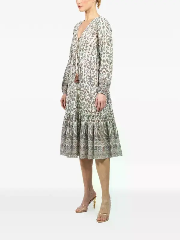 Veronica Beard Vani Tiered Paisley-print Midi Dress