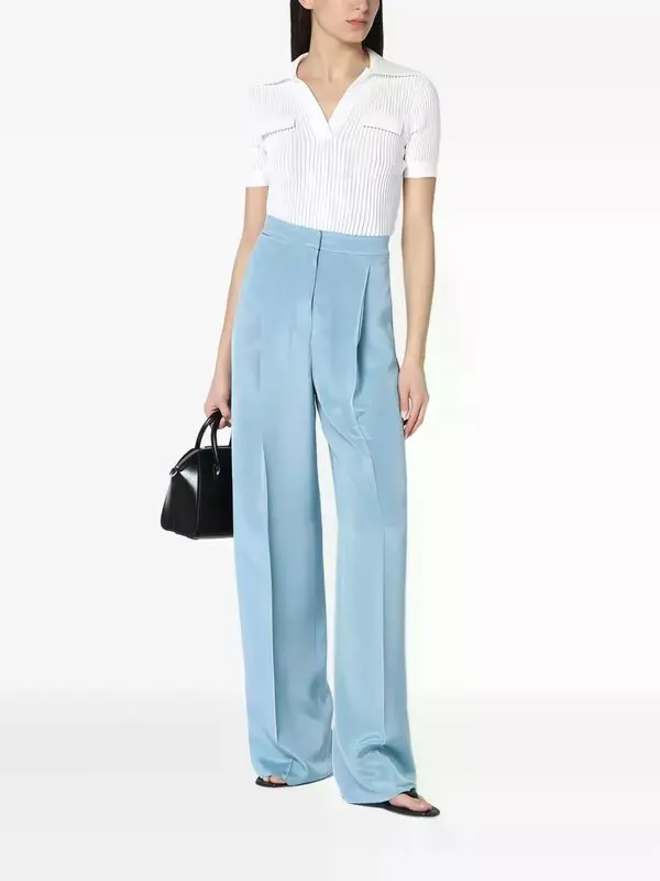Max Mara Pleated Wide Leg Trousers