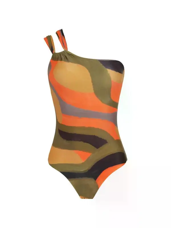 LYGIA & NANNY Printed One-shoulder Swimsuit - Orange