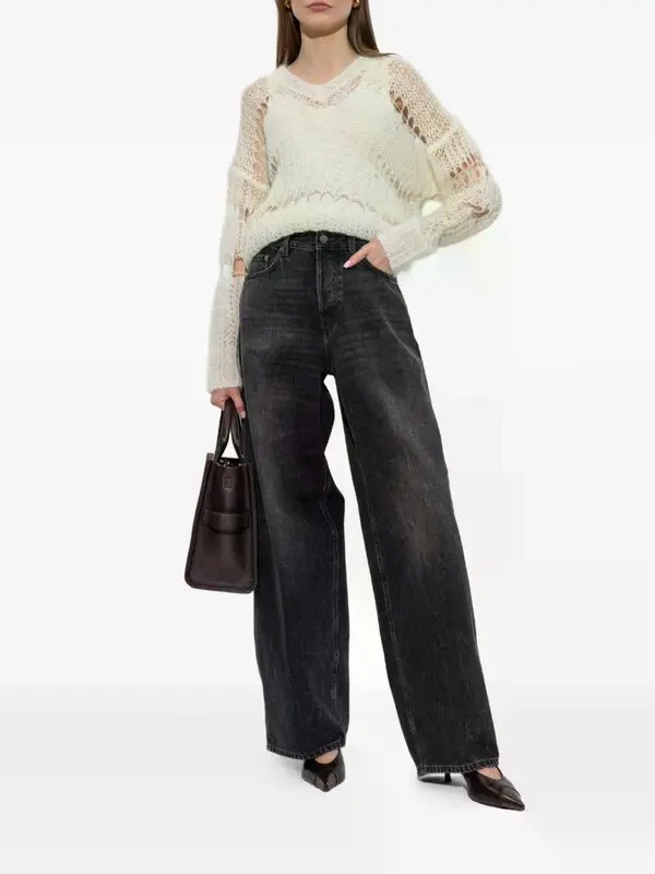 Fabiana Filippi V-neck Open Knit Sweater - Neutrals