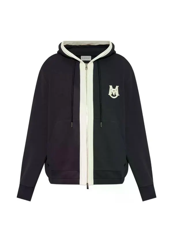 Moncler Logo-embroidered Zip-up Hoodie