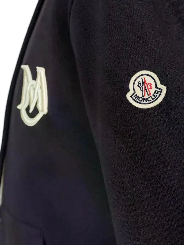 Moncler Logo-embroidered Zip-up Hoodie