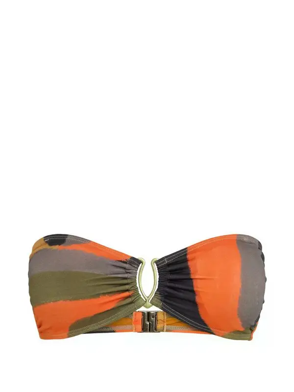 LYGIA & NANNY Ring Detail Swimsuit Top - Orange