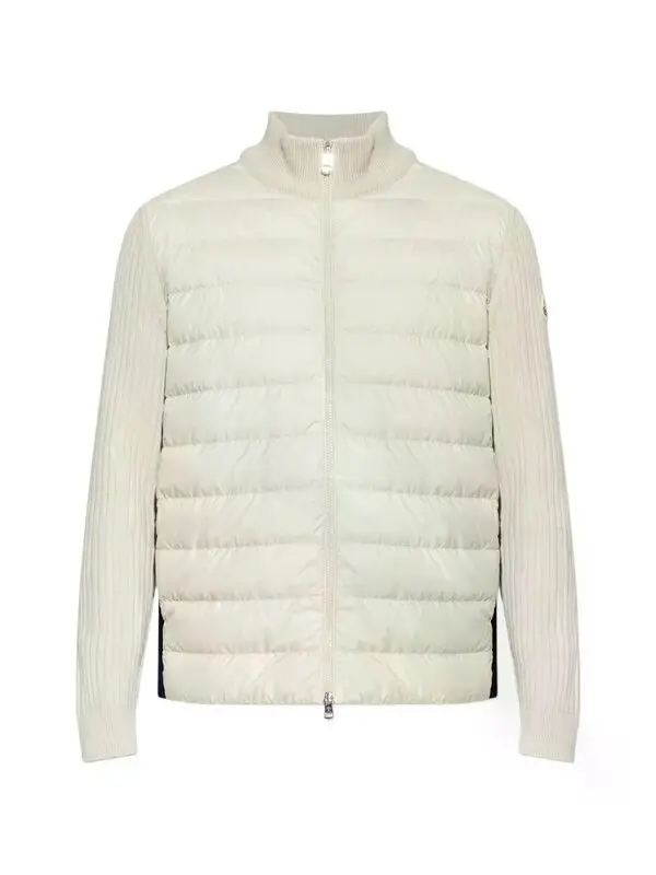 Moncler Padded Ribbed Jacket - Neutrals