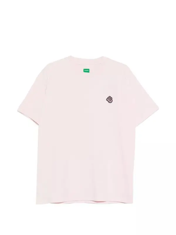 FLANEUR Logo-patch Crew-neck T-shirt - Pink