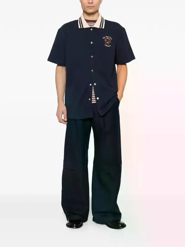 Drole De Monsieur Embroidered Buttoned Shirt