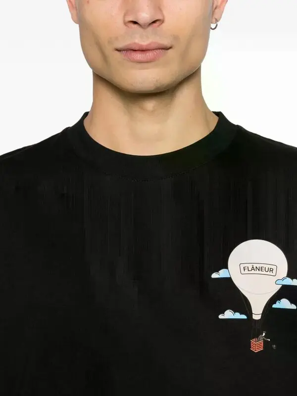 FLANEUR Graphic-print T-shirt - Black
