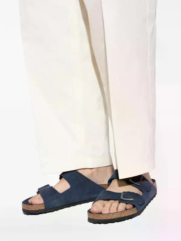 BIRKENSTOCK Arizona Buckle Suede Sandals - Blue