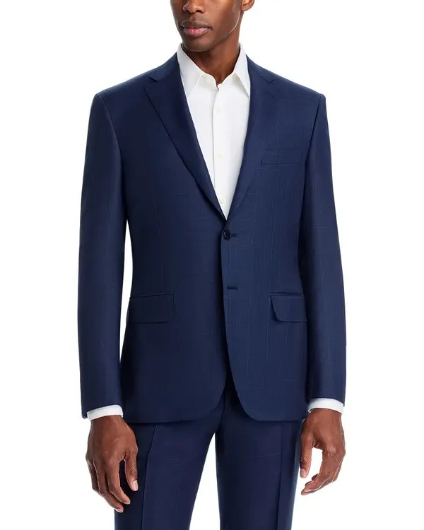 Canali Siena Tonal Plaid Classic Fit Suit - Blue