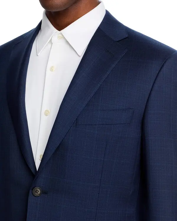 Canali Siena Tonal Plaid Classic Fit Suit - Blue