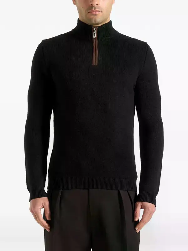 Manière De Voir Torin Quarter Zip Knit Jumper