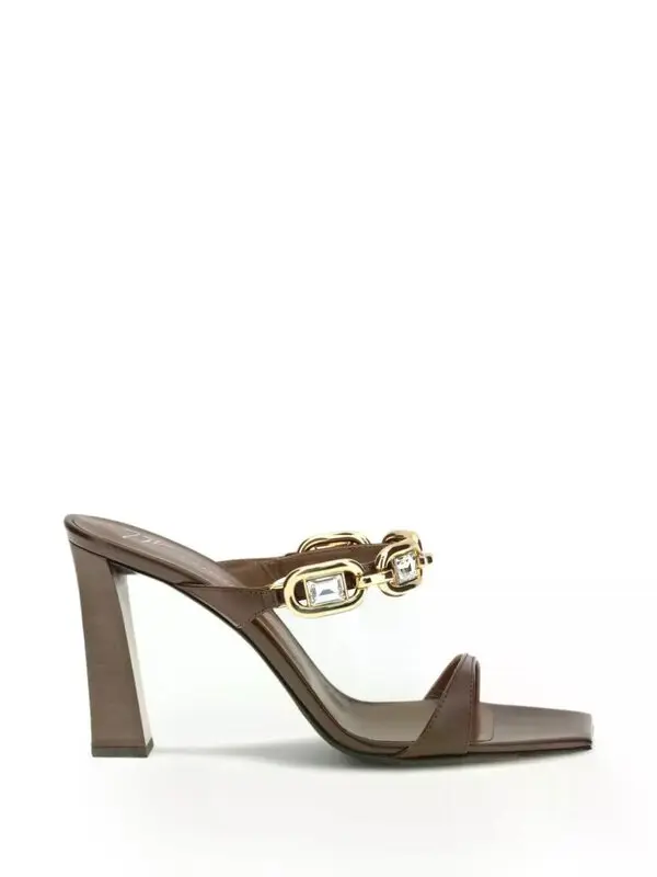 GIUSEPPE ZANOTTI Muse Chain-embellished Sandals - Brown
