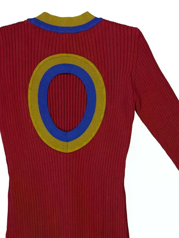 PAULA Ribbed Back-opening Jumper