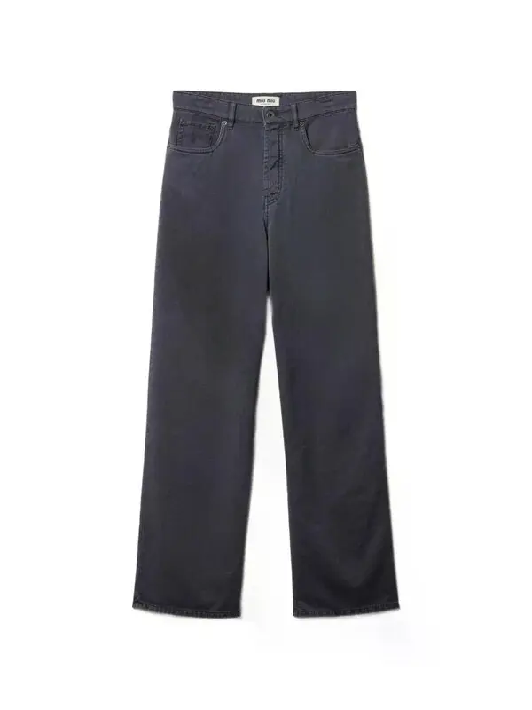 Miu Miu Wide-leg Five-pocket Jeans - Grey