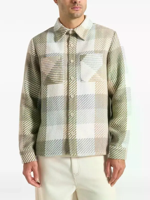 Manière De Voir Check-print Overshirt - Neutrals