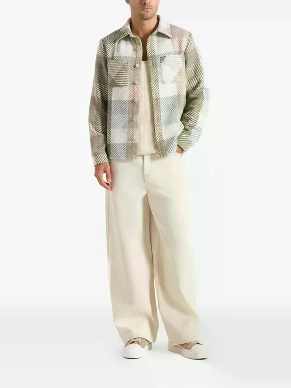Manière De Voir Check-print Overshirt - Neutrals