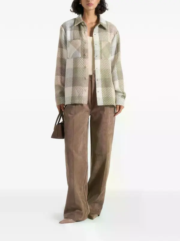 Manière De Voir Check-print Overshirt - Neutrals