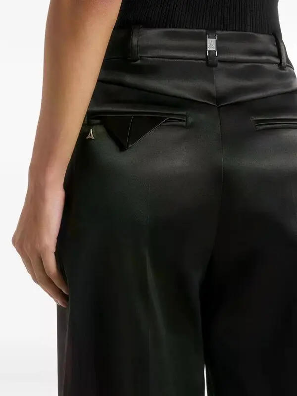 Manière De Voir Maniere De Voir Lorette Satin Double Pleat Shorts - Black