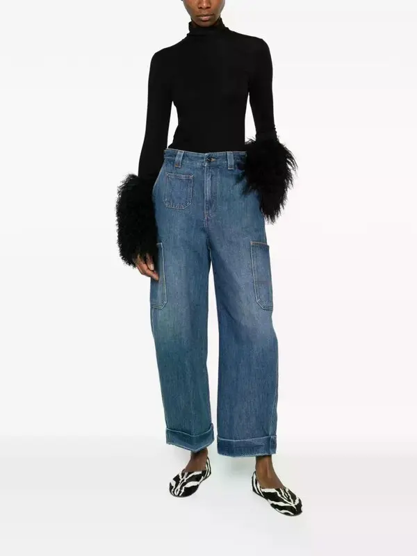 Givenchy Wide Leg Jeans - Blue